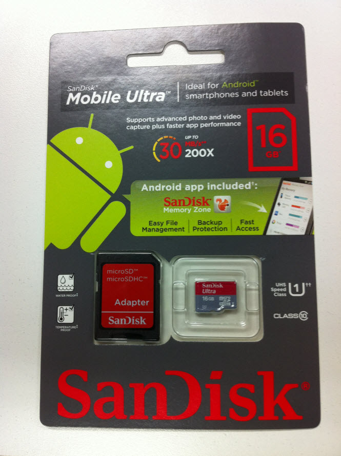 Review : Sandisk Mobile Ultra 16GB Class 10 (Android Edition)